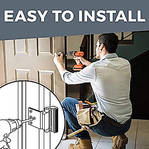 Door Lock for Home Security (2-Pack) - Easy to Install Door Latch Device, Aluminum Construction, Satin Nickel Locks | Child Proof & Tamper Resistant