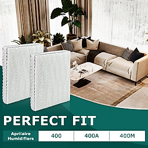 45 Water Panel Humidifier Filter Compatible with April.aire 400 400A 400M Humidifier, 9-7/8" x 12-7/8" x 1.75"(Pack of 2 by TOMOON)