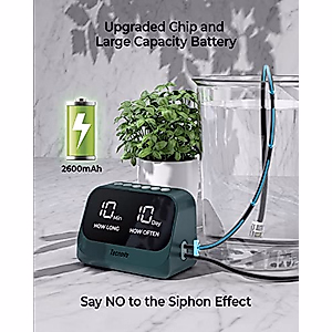 Tecnovo Automatic Watering System for Potted Plants, DIY Drip Irrigation Kit with Smart Timer, Waterproof LED Display & Large Capacity Battery, Precise Distribution of Water