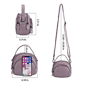 Phenas Women Crossbody Bag Small Shoulder Phone Bag Ladies Genuine Leather Handbag, Cellphone bags, Wallet, Purse with Strap
