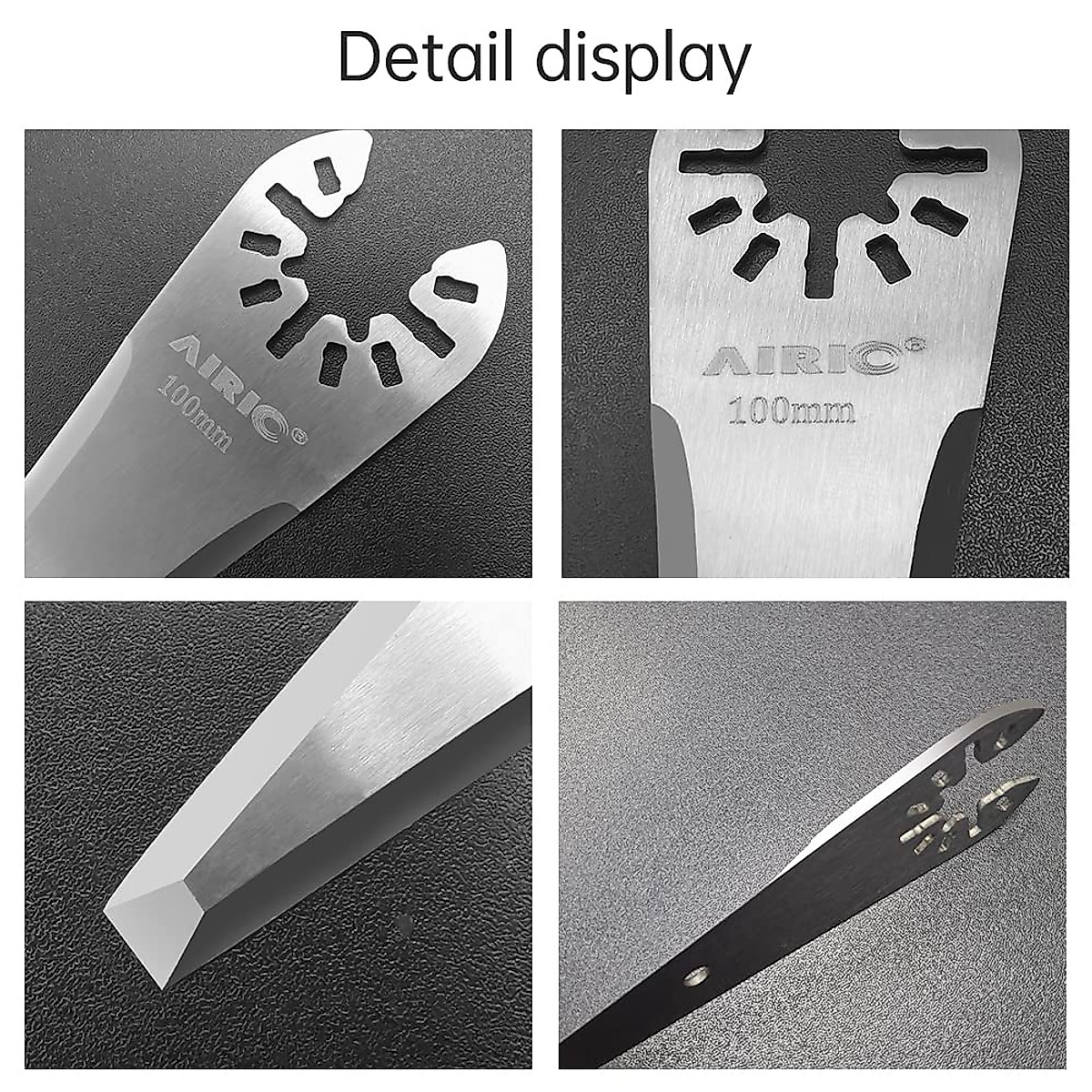 AIRIC Universal Rigid Scrapers 6pcs Kit, Tapered Scrapers and usual Scraper Multitool Blades, Compatible with Dewalt Fein Multimaster Porter Cable Black&Decker Dremel Rockwell etc. 1YQG6K
