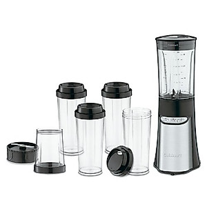 Cuisinart CPB-300FR SmartPower 15-Piece Compact Portable Blending/Chopping System, Black (Renewed),