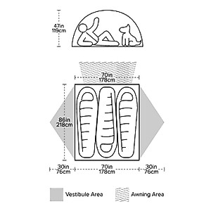 Big Agnes Salt Creek SL Backpacking Tent, 3 Person