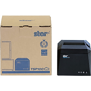 Star Micronics TSP143IVUW Wi-Fi (WLAN)/USB-C/Ethernet (LAN) Thermal Receipt Printer with CloudPRNT, Cutter, and Internal Power Supply - Gray