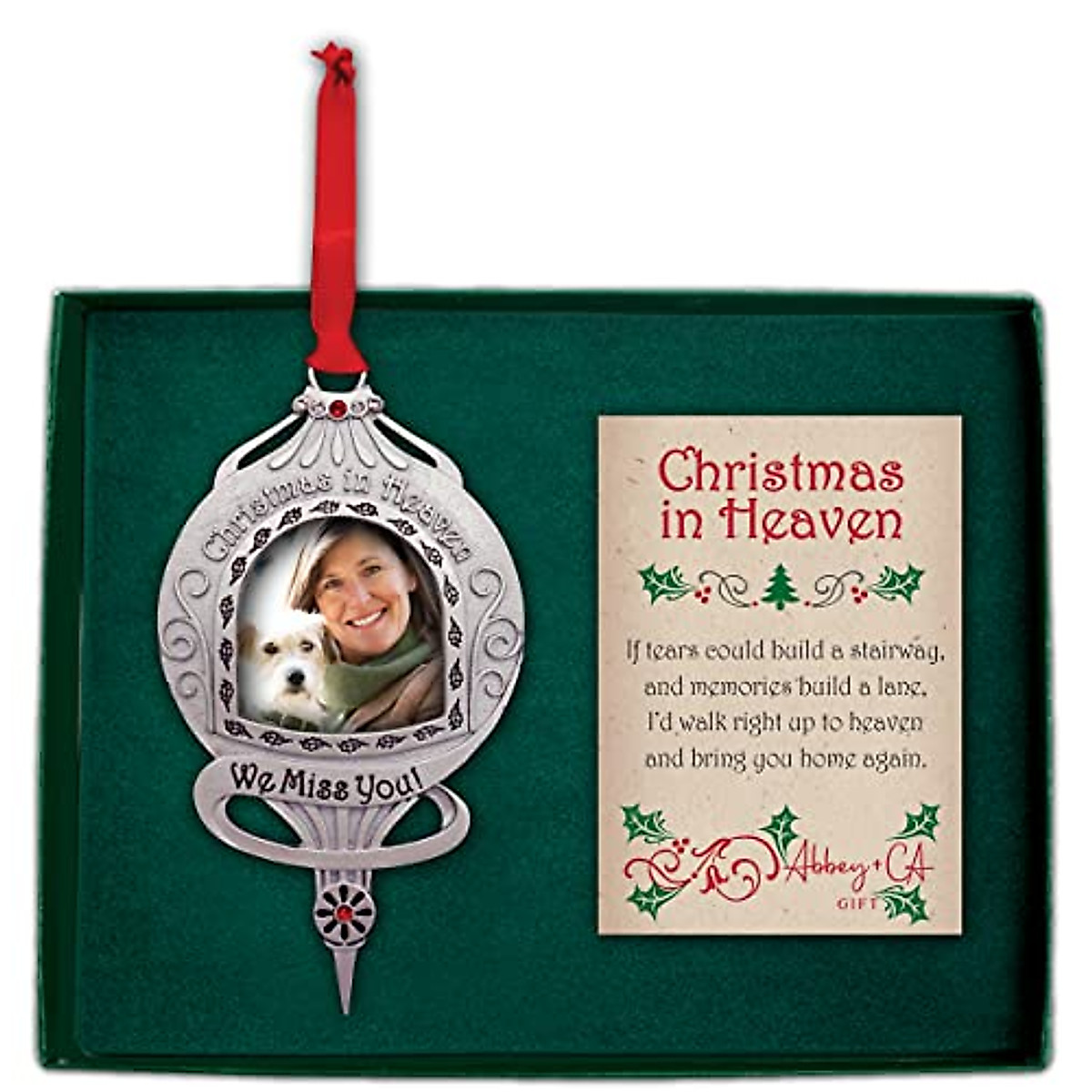 Cathedral Art CO745 Christmas in Heaven We Miss You Memorial Ornament, 4-5/8-Inch