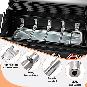 Adviace Grill Replacement Parts for Dyna-Glo DGH474CRP DGH483CRP DGH485CRP DGH474CRP-D DGH450CRP, Dyna Glo 5 Burner Grill Replacement Parts