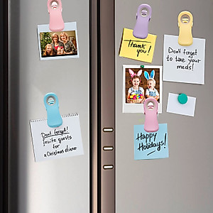 Hasanni Magnetic Clips - Food Clips, Chip Clips, Bag Clips for Food Storage with Air Tight Seal Grip for Bread Bags, Snack Bags and Food Bags (Pack of 10, Pastel Colors)