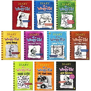 A Library of Diary of A Wimpy Kid 1-16 Books Set Collection Box Set