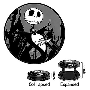 Cell Phone Finger Stand Holder, Jack Skellington Grip Foldable Phone Mount Expanding Kickstand Compatible with All Tablets and Smartphones