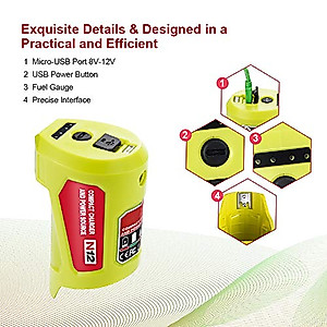 12V USB Power Source Power Adapter 48-59-1201 Charger for Milwaukee 12V M12 Lithium-ion Battery 48-11-2420 48-11-2411 48-11-2401 48-11-2402