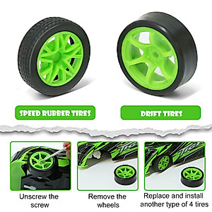 FLYNOVA 4WD RC Drift Car,Light Up Racing Toys for Kids Age 6 7 8 9 10-12,14 KM/H High Speed Vehicle,Easter Thanksgiving Christmas Birthday Fun Gifts for Boys Girls Teens