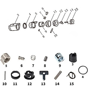 KIMGU Blade Clamp Set 195929-4 310285-3-A for Makita JR3050T JR3060T DJR182 BJR181 XRJ02 JR3070CT Reciprocating Saw DRIVING SLEEVE PROTECTOR GUIDE SLEEV