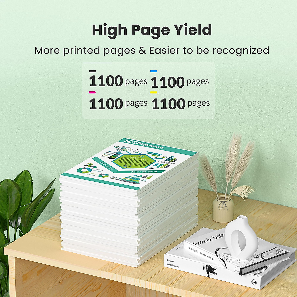 822XL Ink Cartridges Remanufactured Ink for Epson 822XL Ink Cartridges Combo Pack 822 T822 T822XL Printer Ink Work for Epson Workforce pro WF-3820 WF-3823 WF-4820 WF-4830 WF-4833 WF-4834(4 Pack:BKCMY)