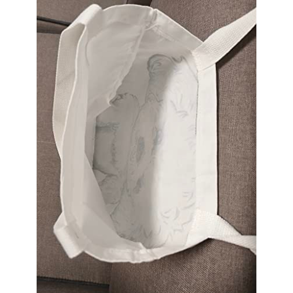 Cute Canvas Tote Bag for Women with Dog Design, Reusable Book Tote for Teachers School Leisure, Funny Dog Bag for Shopping Grocery, Birthday Valentines Day Gift