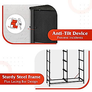 WLIVE 5-Drawer Dresser and 8-Drawer Dresser Set, Fabric Storage Tower for Bedroom, Hallway, Nursery, Closets, Tall Chest Organizer Unit with Textured Print Fabric Bins, Steel Frame, Wood Top, Easy Pul