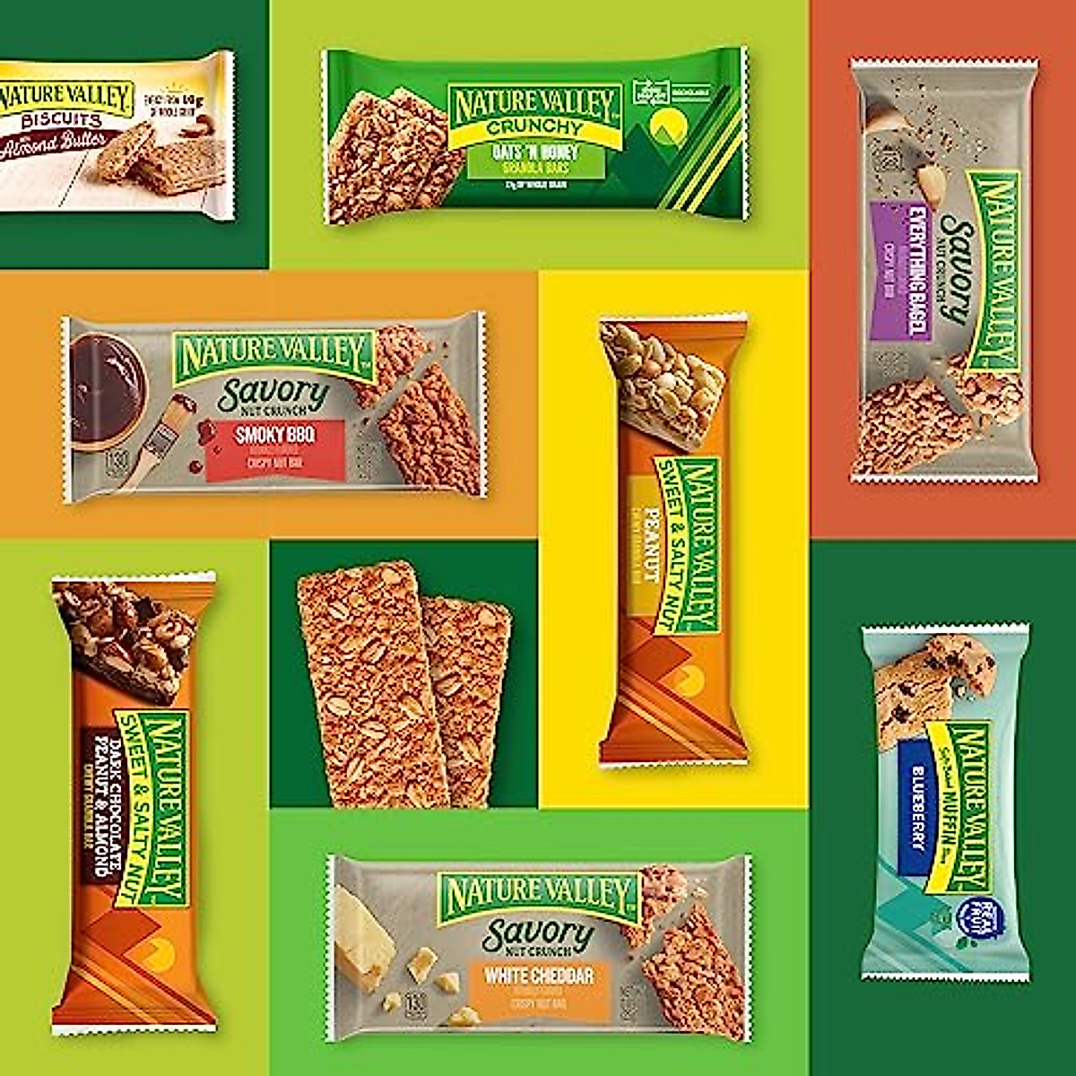 Nature Valley Savory Nut Crunch Bars, White Cheddar, 0.89 oz, 5 bars