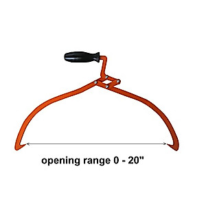 OAOLOWF 20" Log Tongs Logging Skidding Tongs Non-Slip Grip- Log Lifting, Handling, Dragging & Carrying Tool