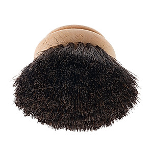 Redecker Horsehair Replacement Head for Dish Brush, 2-inch, Set of 2, 100% Natural and Soft Dark Horsehair and Untreated Beechwood, Made in Germany