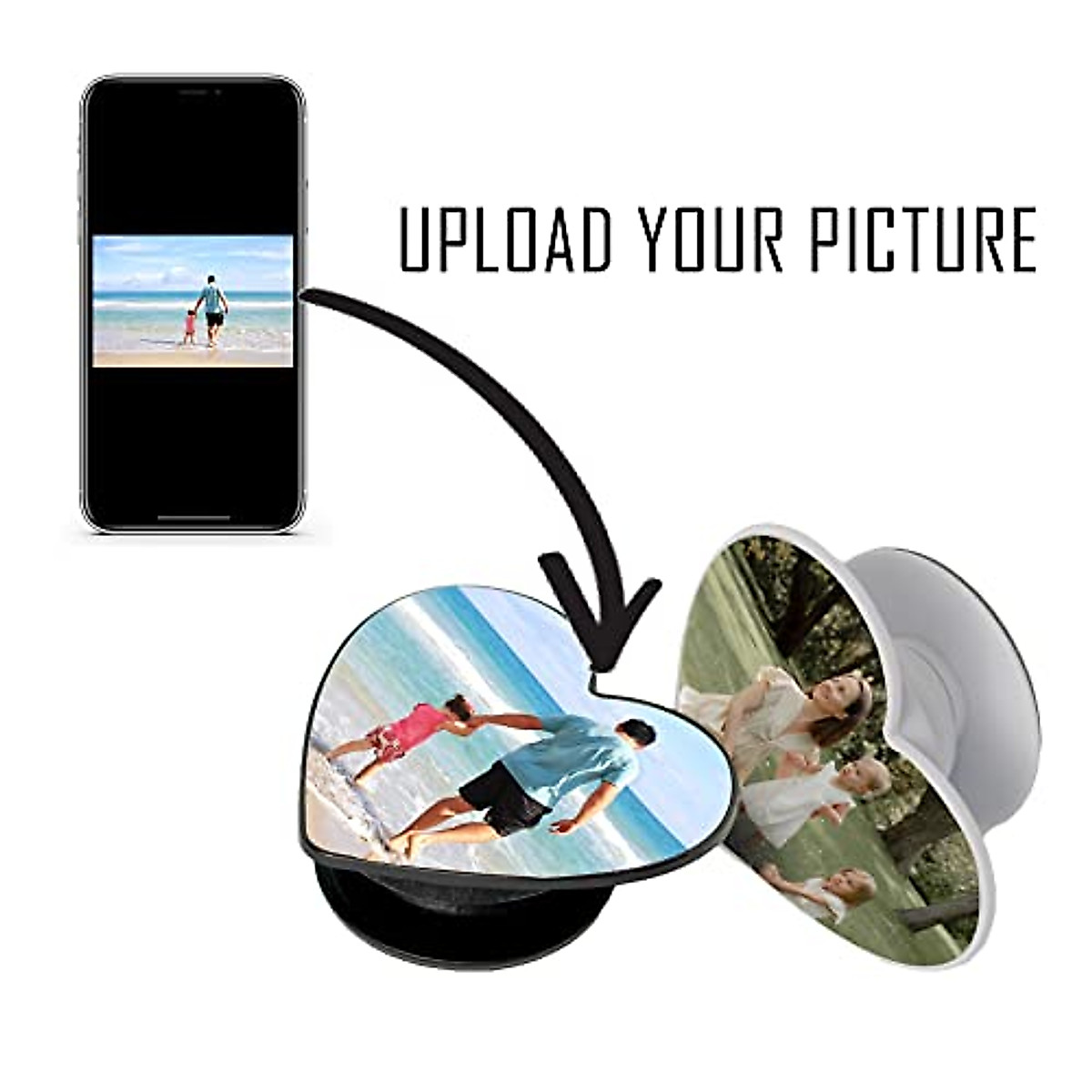 Custom Phone Sockets, Custom Phone Grips, Personalize Phone Grip, Phone Holders, Heart Phonesockets, Heart Phone Grips