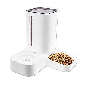 2 in 1 Gravity Cat Food and Water Bowl Set,Automatic Cat Feeder Water Dispenser for Dogs -All-in-One Pet Feeder for Small to Medium Dogs and Cats,Pets