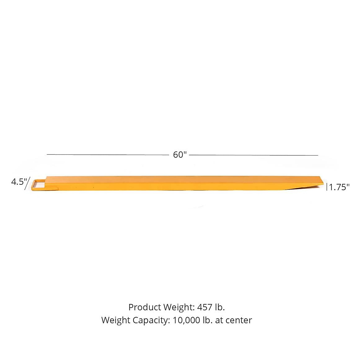 Titan Attachments Pallet Fork Extensions for Forklifts and Loaders, 60"x4.5"