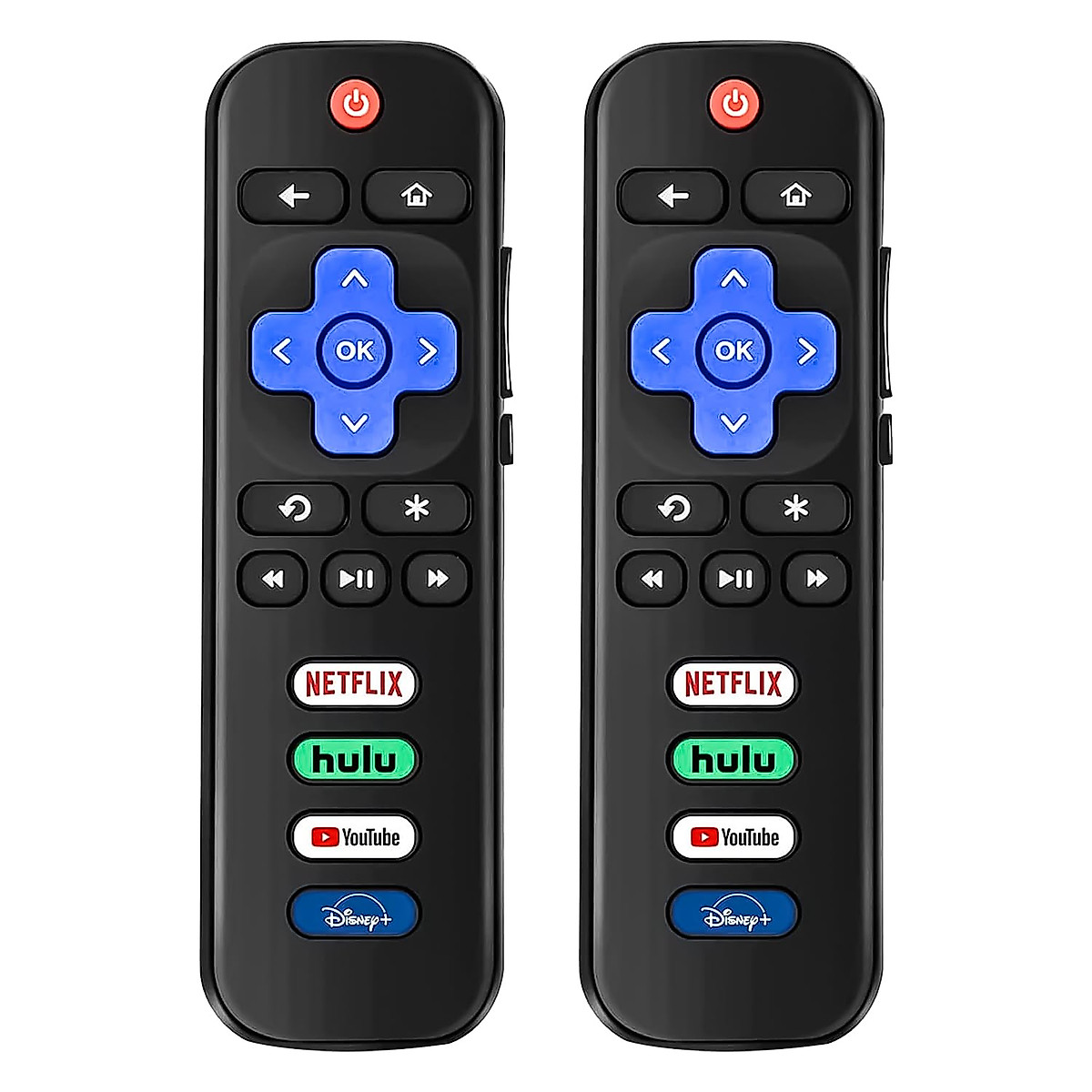 Replacement Roku TV Remote Control Works with All Roku buitl-in LG/TCL/Hisense/Insignia/Philips/Haier/Onn/Element/Sanyo TV, 【Not for Roku Stick and Box】
