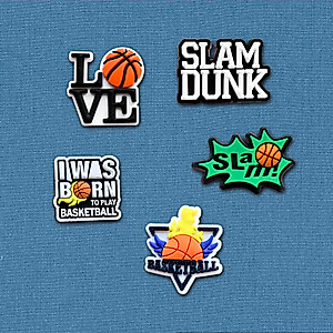 Xaldrichasta Basketball Shoe Charms for Clog Different Matching Sandals Wristbands Bracelets, Sports Ball Shoe Charms Decorations for Kids Teens Adults Party Gifts