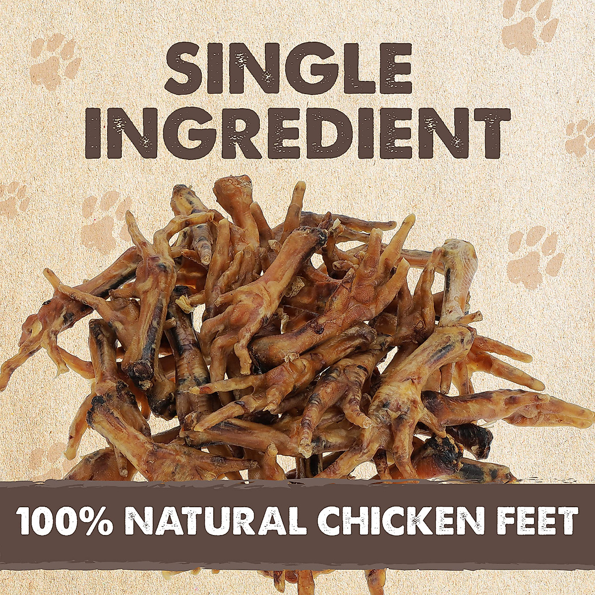 Mighty Paw Naturals Chicken Feet Dog Treats (30 Pack) | 100% Natural Dehydrated Chicken Feet for Dogs. Dried Chicken Feet for Dogs and Pets. Single Ingredient Chews