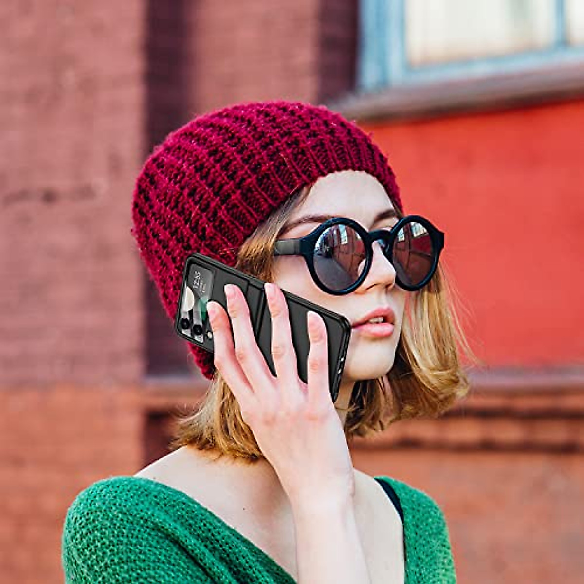 for Samsung Galaxy Z Flip 4 Case: [Hinge Protection][Volume Key Protection][Wireless Charging] Ultra Thin Soft PC Anti-Scratches Protective Phone Cover Case for Samsung Flip 4 5G 2022 (Black)