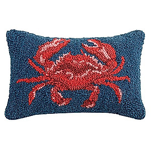 Peking Handicraft Crab Hook, 8X12 Throw Pillow