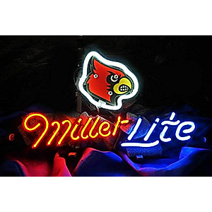 Queen Sense 14"x10" Millers Lite Louisville Neon Sign Light Beer Bar Pub Man Cave Real Glass Lamp DE102