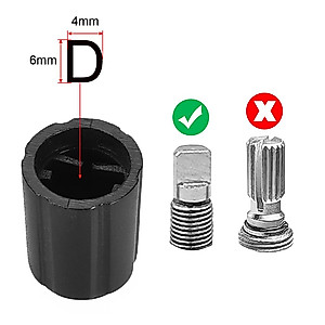 uxcell 5pcs, 4x6mm D Type Potentiometer Control Knobs for Electric Guitar Volume Tone Knobs Black