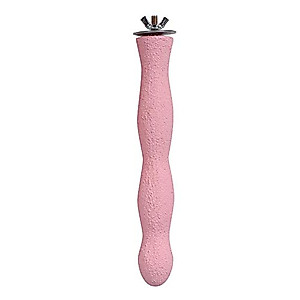 Bird Perch, Parrot Claw and Beak Frosted Grinding Bar Standing Stick Cage Toy for Parakeet African Grey Amazon Cockatoo Budgies Cockatiel(L)