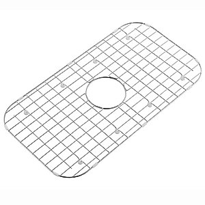 CIPOTAL 26.1 in. x 14.1 in. Centre Drain Sink Protector with Supersoft Silicone Feet in 304 Grade Stainless Steel