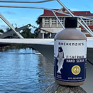 MacKenzie's Fisherman Hand Scrub - 16 Oz - Cleansing & Deodorizing Hand Cleaner - Gifts for Fisherman, Cooks & Gardeners