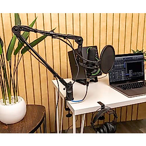 Rok-It Single Layer Microphone Pop Filter with C-Clamp to Fit Most Microphone Stands; (RI-POPFILTER)