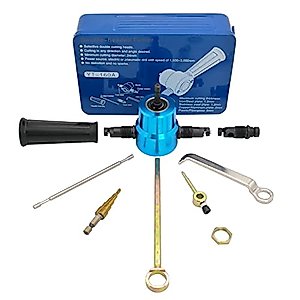Double Headed Sheet Metal Nibbler, Drill Attachment Metal Cutter with Extra Punch and Die, Straight Curve and Circle Cutting Accessories and Step Drill Bit, 360 Degree Sheet Metal Nibbler