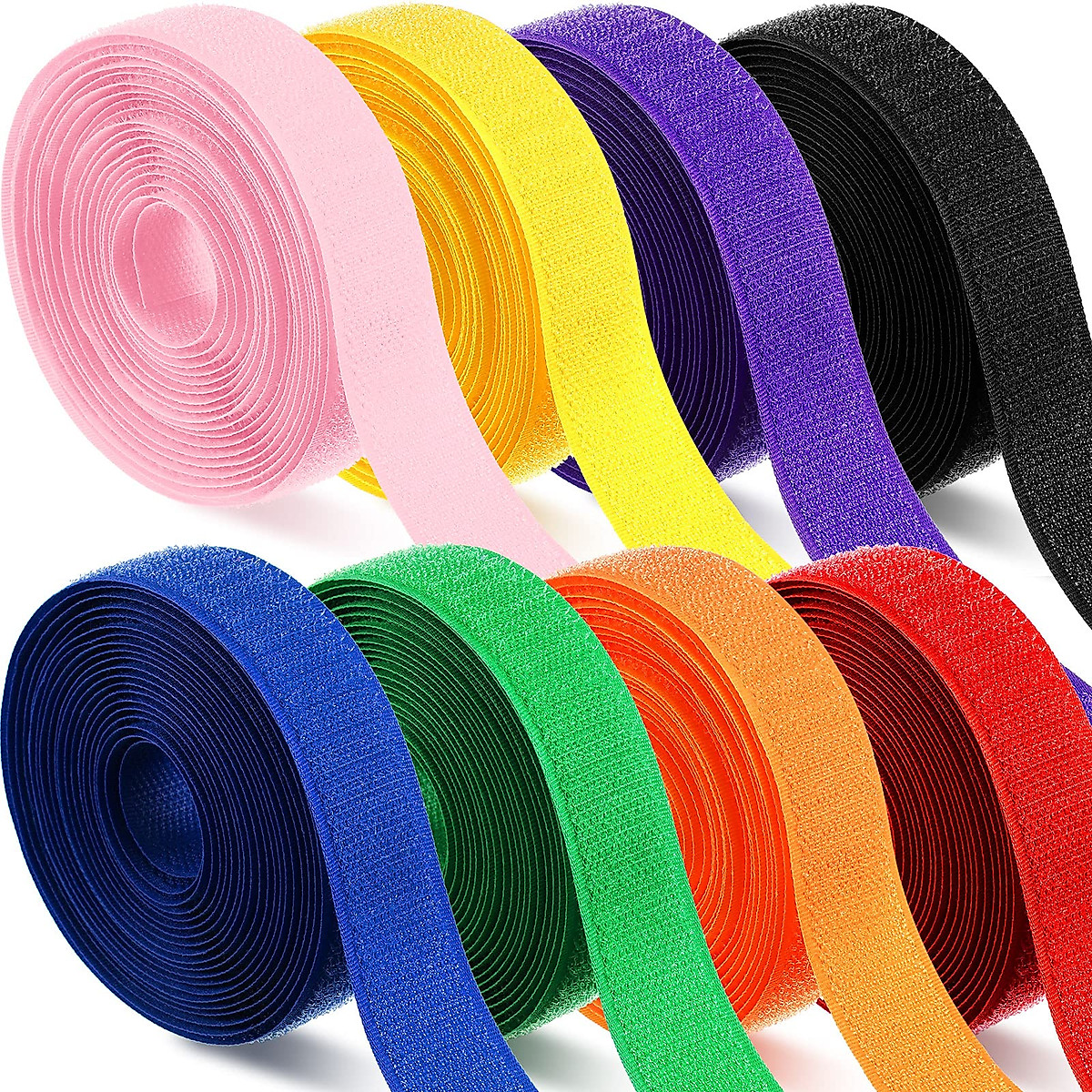 Chuangdi 8 Rolls Carpet Marker Strips Carpet Nylon Carpet Strips for Classroom, Teachers, Office, Social Distance, 8 Colors(131 Feet)