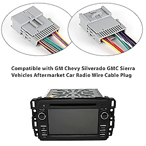 NuIth Radio Wiring Harness with Antenna Adapter Connector Replacement for GM GMC Sierra Chevy Buick 2002-2008 Aftermarket Stereo Wire Cable Plug