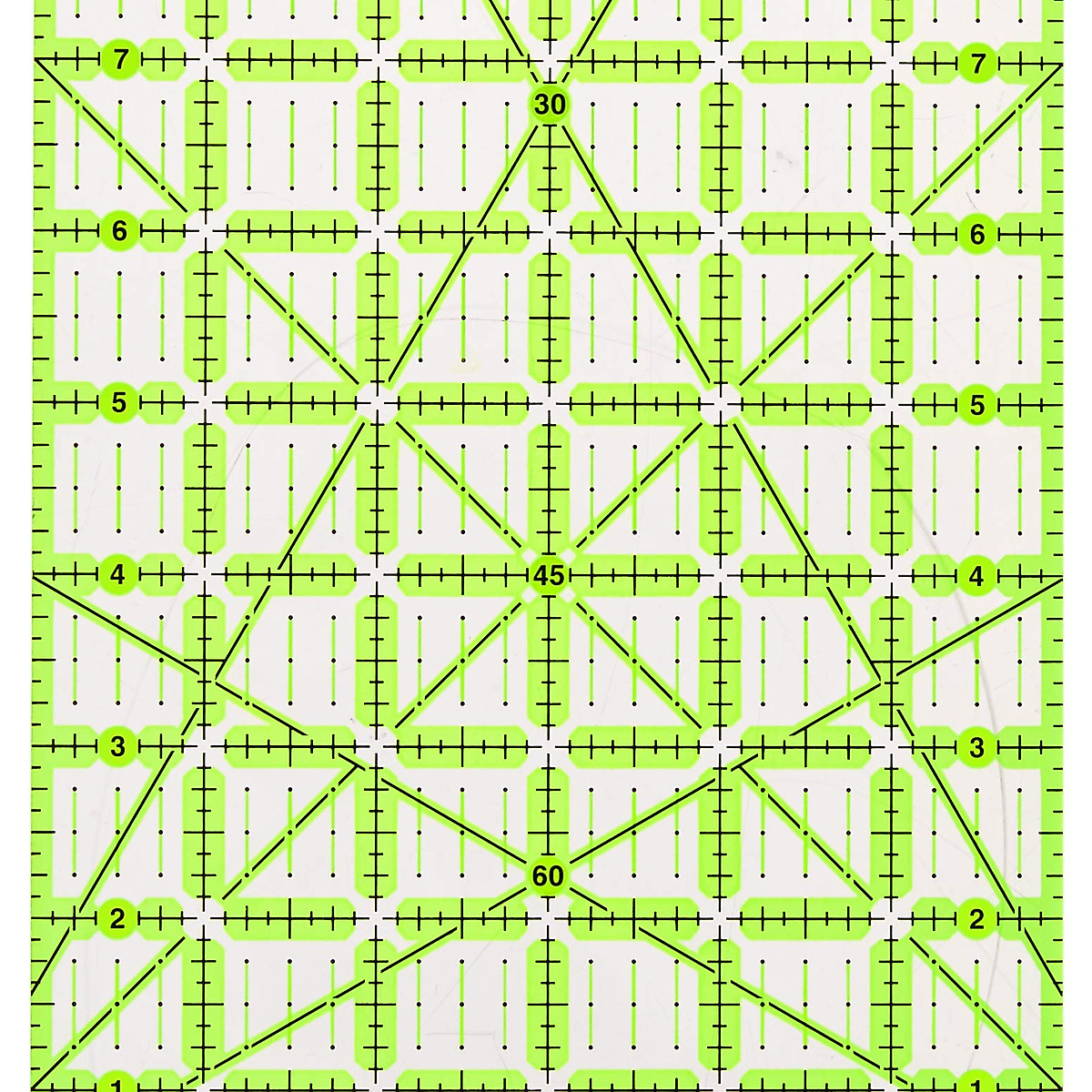 Omnigrid Non-Slip quilter's Ruler, 6" x 24", Neon Green
