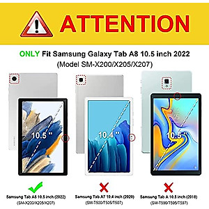 KEROM Case for Galaxy Tab A8 10.5 inch 2022 (Model: SM-X200/X205/X207), PU Leather Folio Stand Protective Cover with Auto Wake/Sleep, Card Slot, Pen Holder for Galaxy Tab A8 10.5 Case - Hummingbird