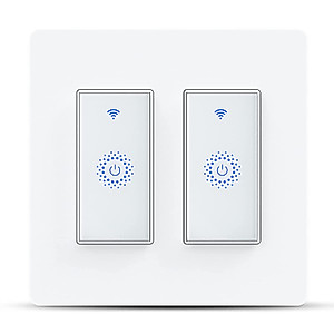Nexete Smart Wi-Fi Wall Light Switch Compatible with Alexa Google Assistant & IFTTT ,Remote Control, Timing Function No Hub Required (smart light switch 2-Pack