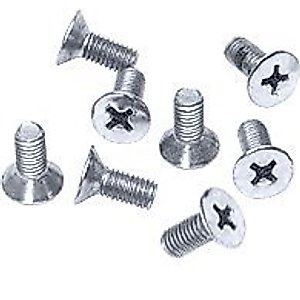 CRL Polished Chrome Phillips 6 mm x 15 mm Cover Plate Flat Head Screws - Package