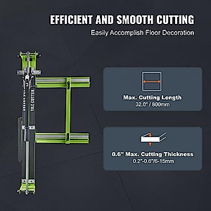 VEVOR Tile Cutter 32 Inch Manual Tile Cutter 1.4 Inch Tile Cutting Machine Ceramic Porcelain Tile Cutter w/Laser Guide All-Steel Frame and Bonus Spare Cutter Wheels Tile Cutter Hand Tool
