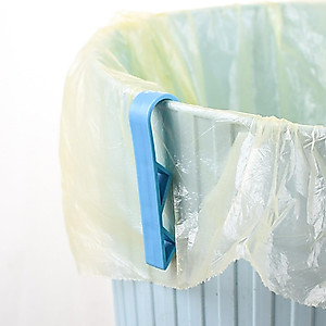 50pcs Plastic Garbage Bin Clip, Washroom Garbage Bag Clips, Plastic Trash Can Clips Waste Basket Bin Clamps Anti-Slip Fixation Clip for Home Office Kitchen,Sturdy Anti-Slip Fixation Clip Holder