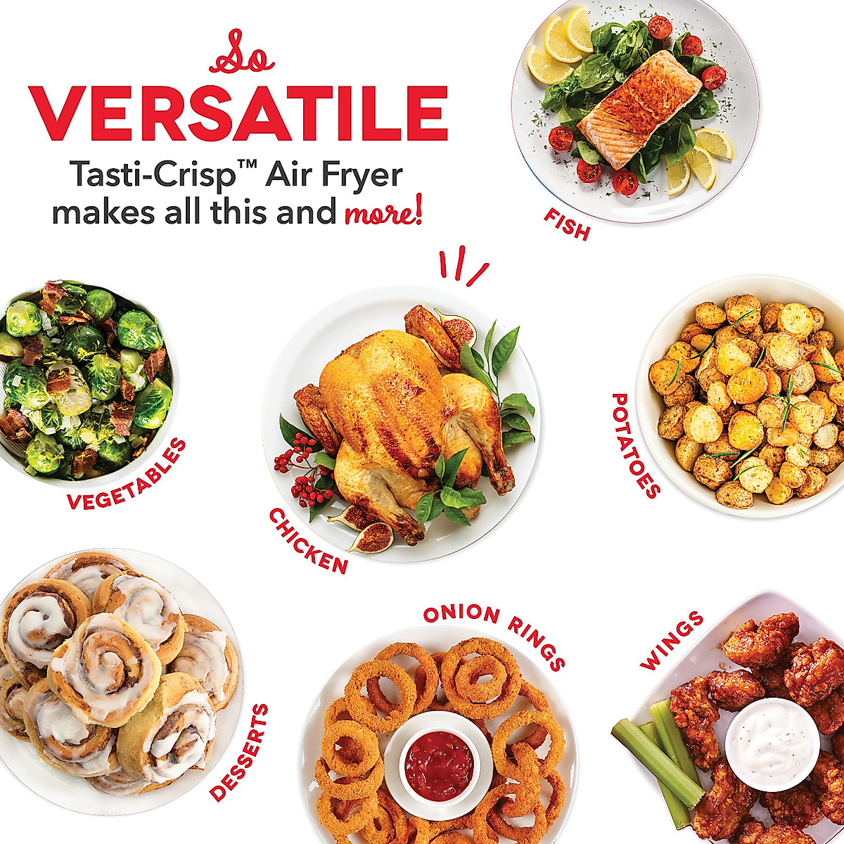 DASH Tasti-Crisp™ Electric Air Fryer Oven, 2.6 Qt., White – Compact Air Fryer for Healthier Food in Minutes, Ideal for Small Spaces - Auto Shut Off, Analog, 1000-Watt