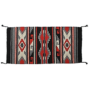 Onyx Arrow Southwest Décor Area Rug, 20 x 40 Inches, Durango Red, Gray, Black