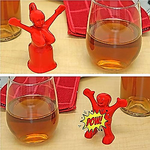Fairly Odd Novelties Sir Mrs. Perky Novelty Wine Bottle Stopper Set, Red, One Size,