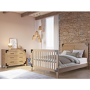 Child Craft Lucas 4-in-1 Convertible Crib, Baby Crib Converts to Day Bed, Toddler Bed and Full Size Bed, 3 Adjustable Mattress Positions, Non-Toxic, Baby Safe Finish (Nutmeg)