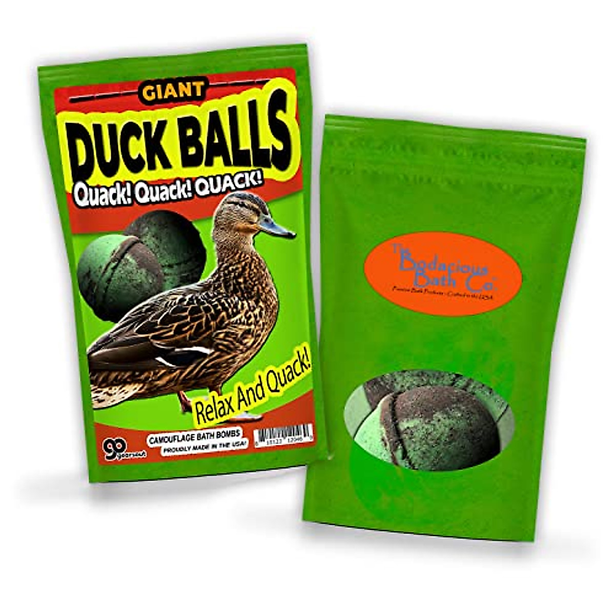 Giant Duck Balls Bath Time Adventure Kit - Funny Gift for Hunters - Duck Hunting Gifts for Men - Stocking Stuffer, Hilarious Gag Gift, Adult Gift Baskets, Dirty Santa, Bath Bomb, Bath Time